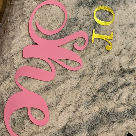 Other | He Or She Backdrop Letters For Gender Reveal | Poshmark